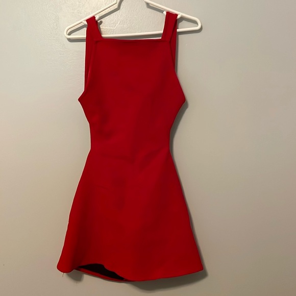 Zara | Dresses | Zara Red Backless Mini Dress | Poshmark